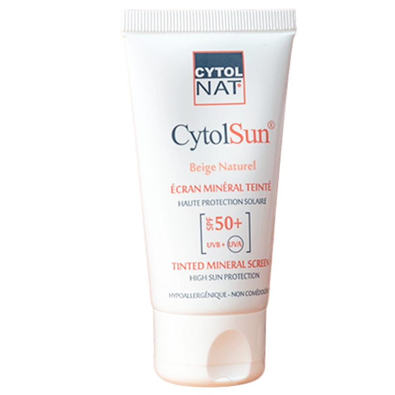 CYTOLNAT SUN ECRAN MINÉRAL TEINTÉ BEIGE NATUREL SPF50+ 50ML – Fourpharma